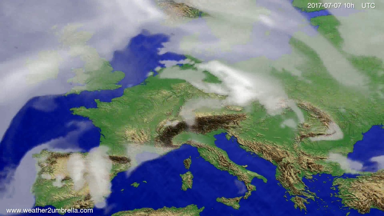 Cloud forecast Europe 2017-07-05 - YouTube