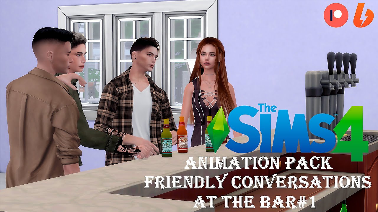 Sims 4 | Animation pack friendly conversations at the bar#1 (DOWNLOAD ...