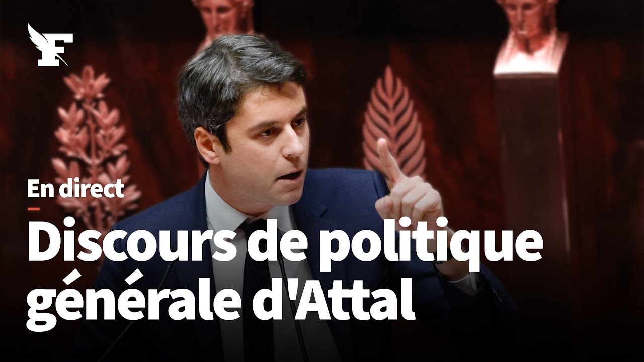 Le discours de politique générale de Gabriel Attal à l'Assemblée ...