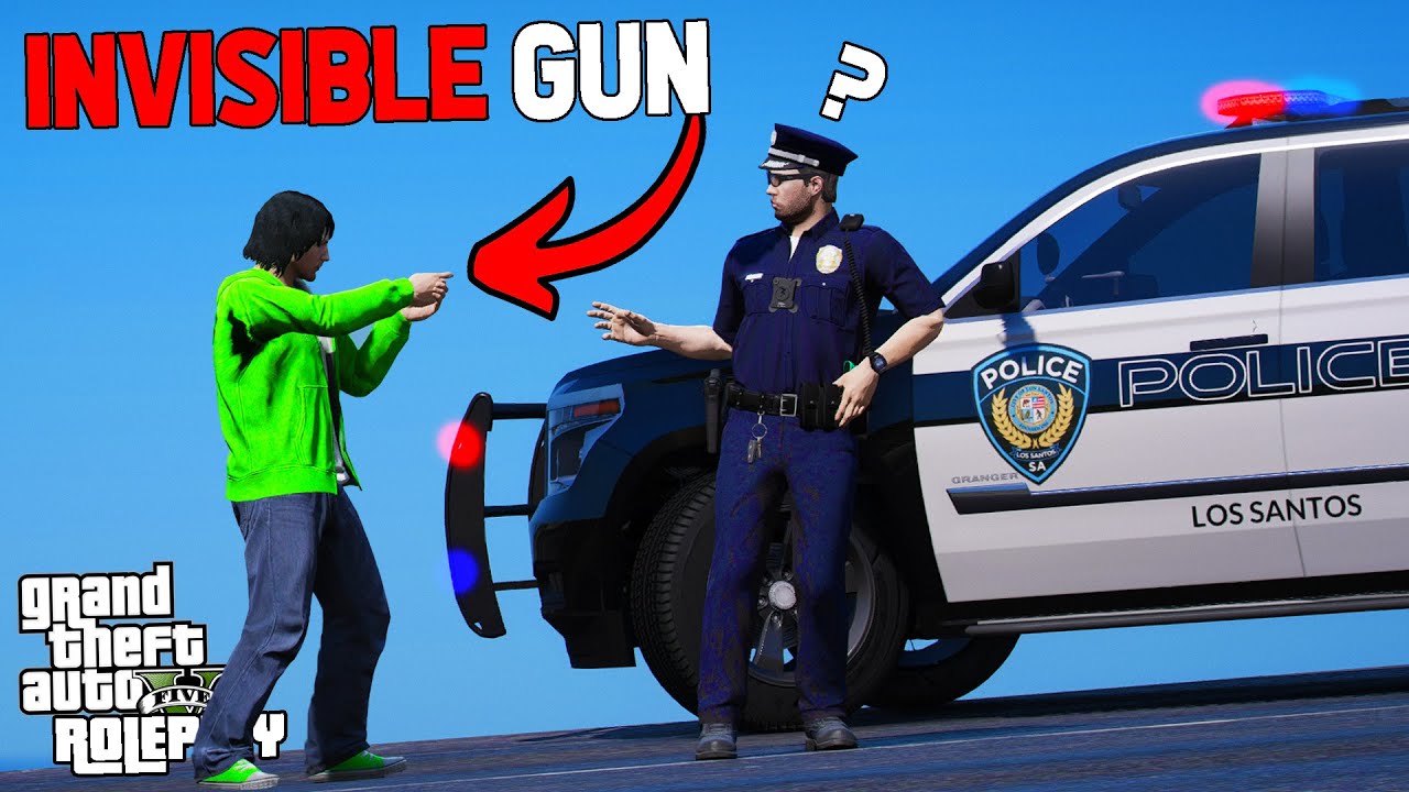 USING AN INVISIBLE GUN TO TROLL COPS - GTA RP - YouTube