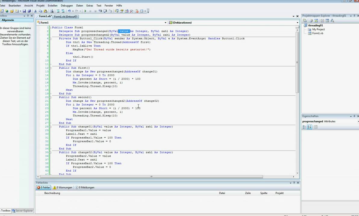 [VB.NET] Innerhalb von Threads auf Controls zugreifen - YouTube