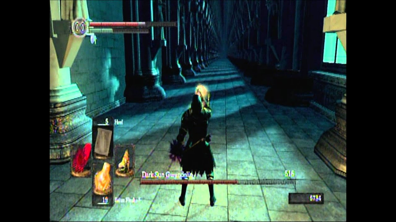 Dark Souls Boss Fights - Dark Sun Gwyndolin (Fist Weapons Only) - YouTube