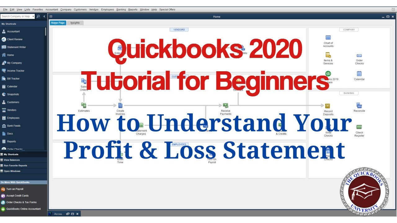 Quickbooks 2020 Tutorial for Beginners - How to Understand Your Profit ...