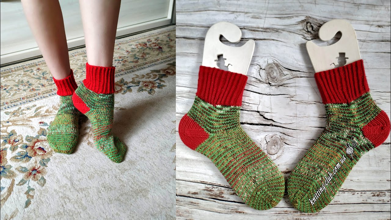 Полосатые носки с забытой пяткой. Ч 1. - YouTube