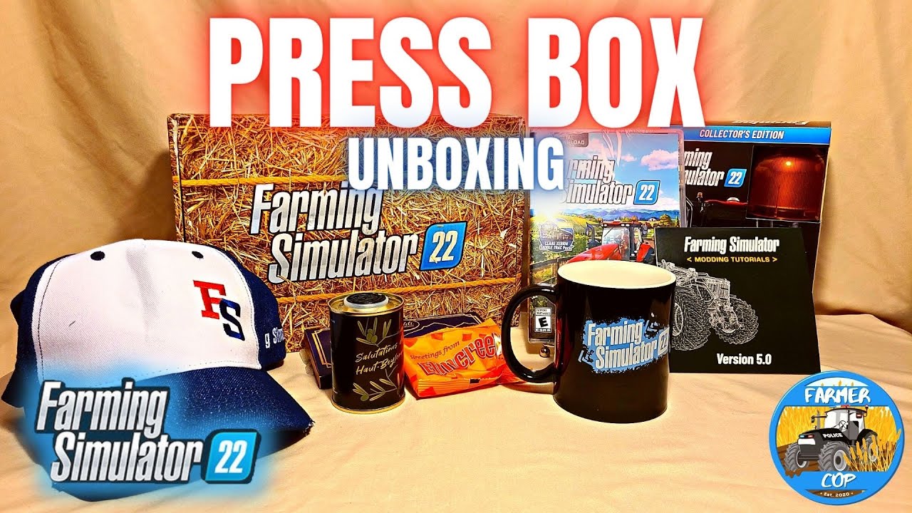 FARMING SIMULATOR 22 UNBOXING! - Press Box - Collector's Edition - YouTube