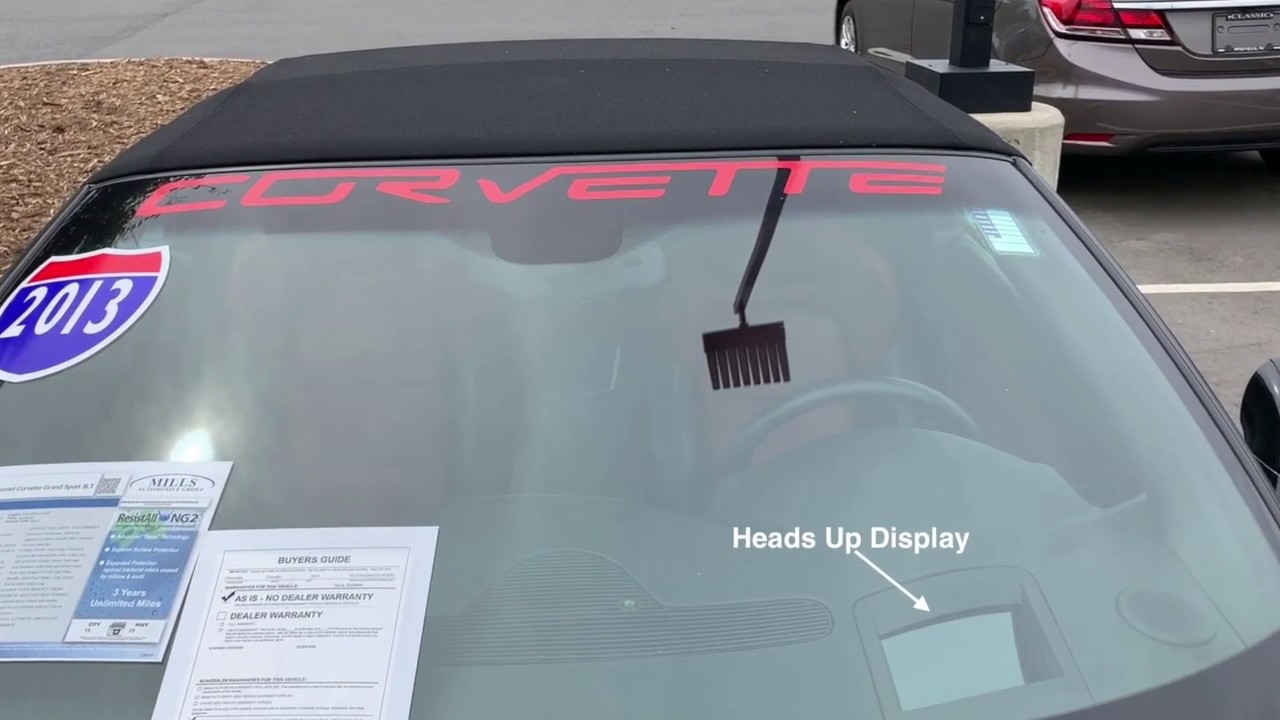 DW01804 Chevrolet Corvette Solar HUD Windshield - YouTube