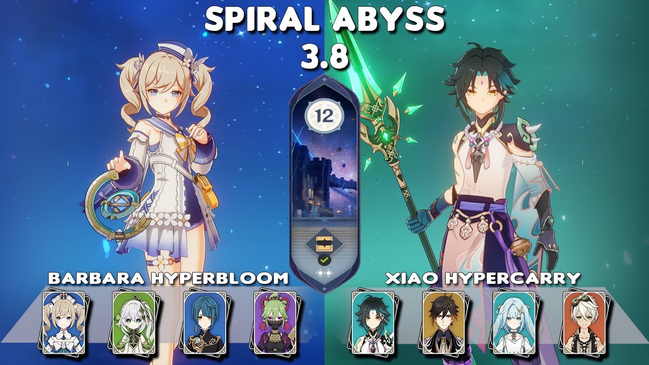 Spiral Abyss 3.8 | C6 Barbara Hyperbloom & C0 Xiao Hypercarry | Floor ...