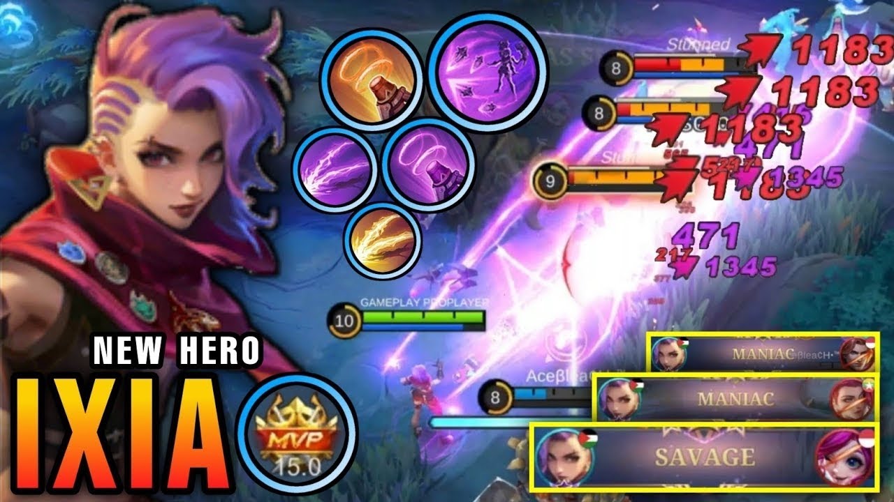 SAVAGE + 2x MANIAC!! New Hero Ixia Mobile Legends, New Broken Marksman!! - New Hero Tryout ~ # ...