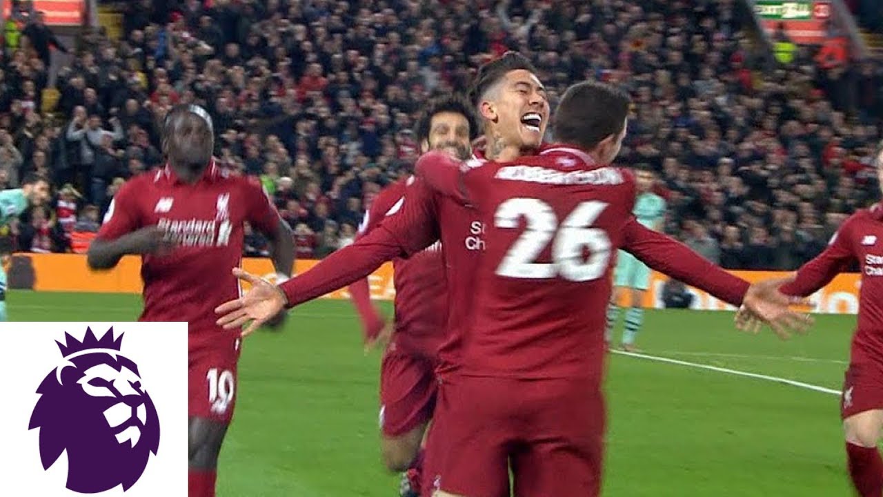 Liverpool's Roberto Firmino weaves through Arsenal defenders for goal ...