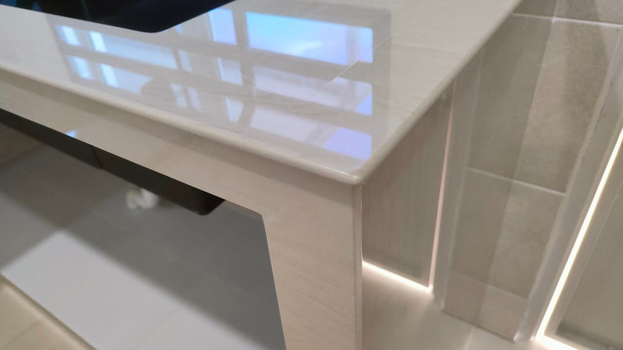 table top L shape dan mini bar.. - YouTube