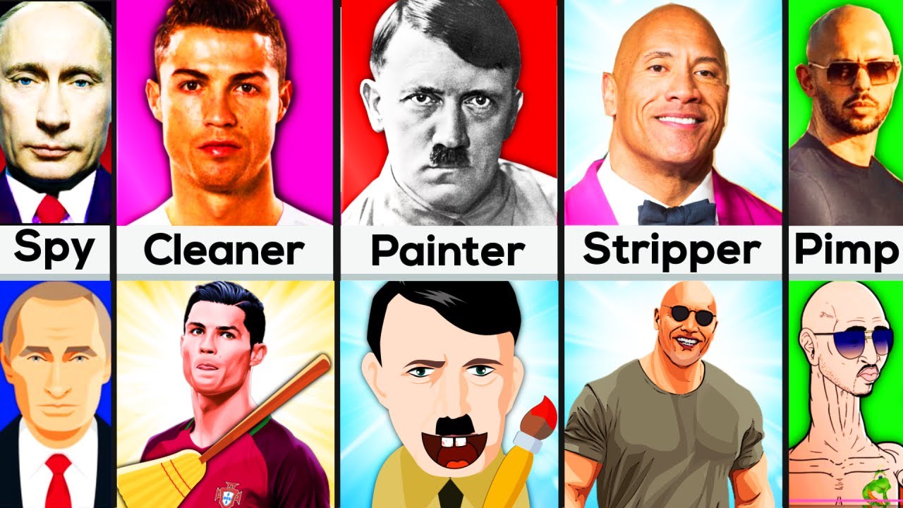 Comparison: Famous People First Jobs - YouTube