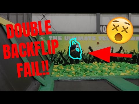 DOUBLE BACKFLIP FAIL!! (landed on my head) - YouTube