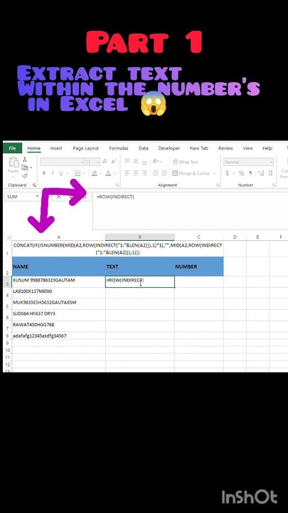 #shorts Find Text with the number in 1 min😱🔥 || array function || #exceltips #exceltricks # ...