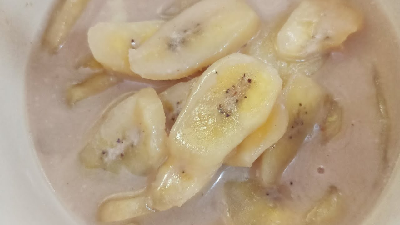 ginataang hilaw na saging na saba || pinakro in Bicol - YouTube