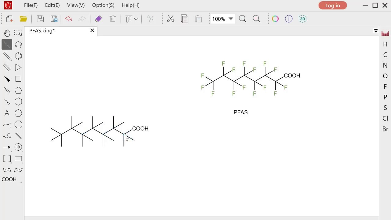 "Forever Chemical"? Draw Its Structure by KingDraw PC - YouTube