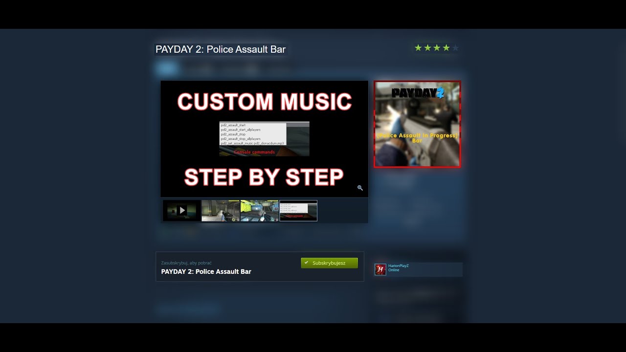 How to add custom music to PD2 Police Asasult Bar by HarionPlayZ ...
