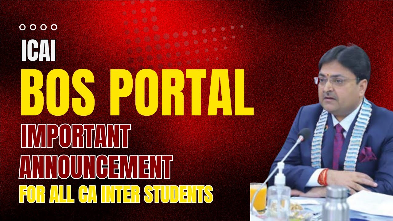 icai bos portal important reminder for all ca nter students for jan ...