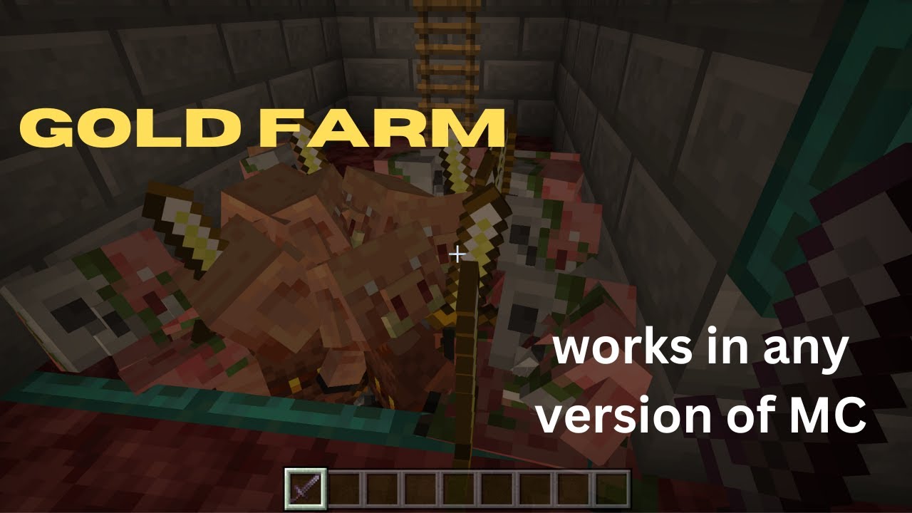 how to make a simple gold farm inMinecraft - YouTube