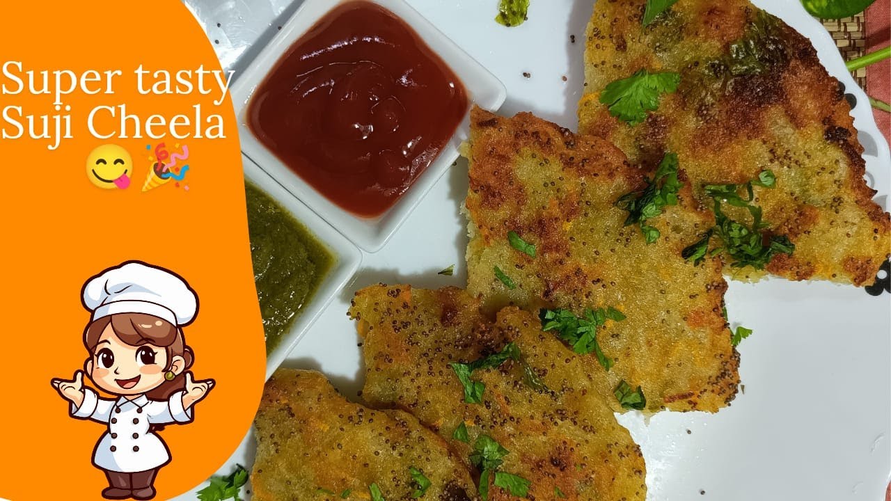 rava chilla recipe | suji ka cheela recipe | how to make instant sooji ...