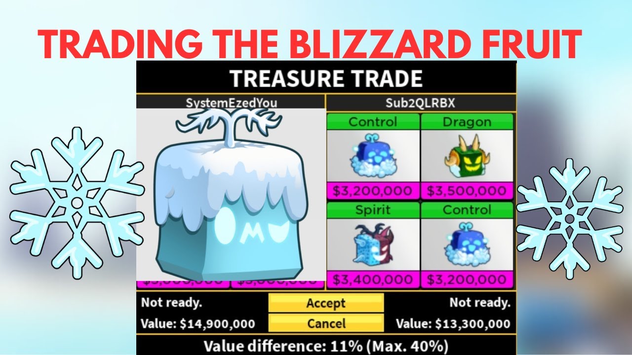 TRADING THE BLIZZARD FRUIT (Blox Fruits) - YouTube