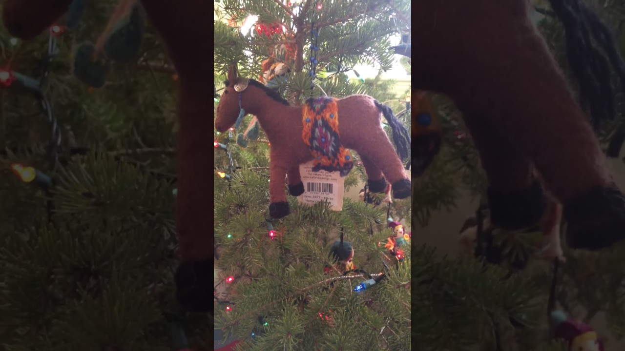 Newark wool felt ornaments from Pendleton on my Christmas tree - YouTube