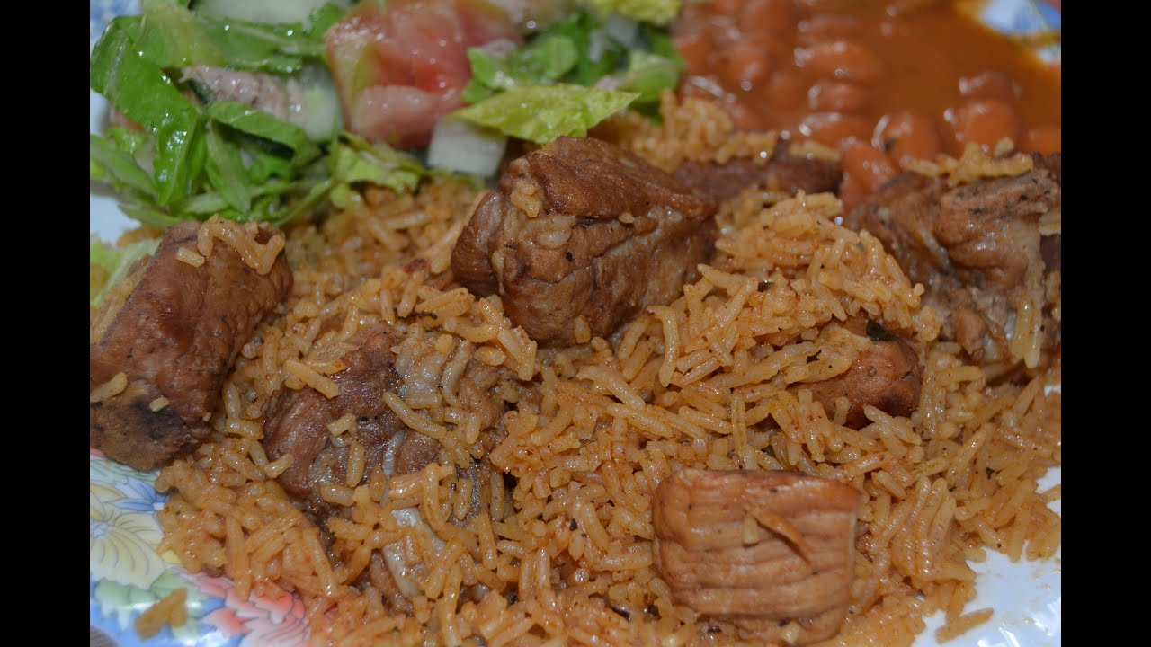 Locrio de cerdo dominicano | La Cocina de Juana | Arroz con carne de ...