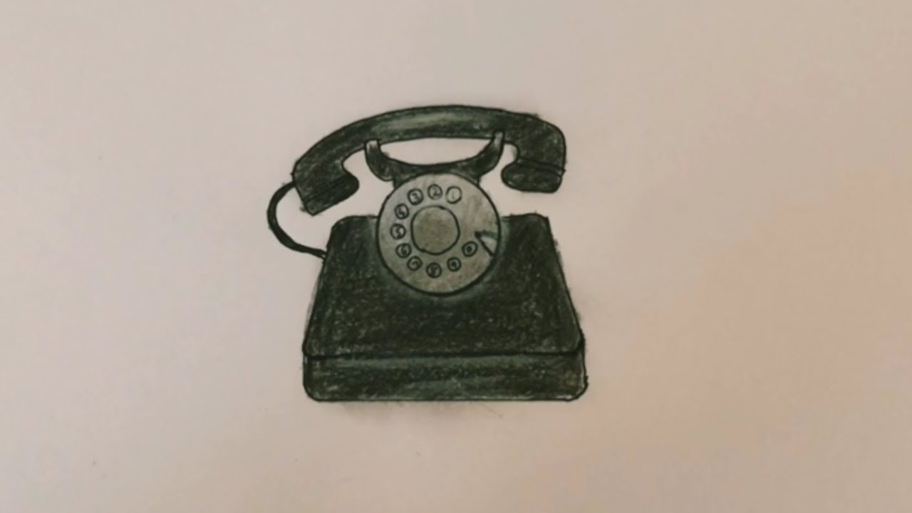 How to draw and color Telephone and learn Inventor, Year & Country ...