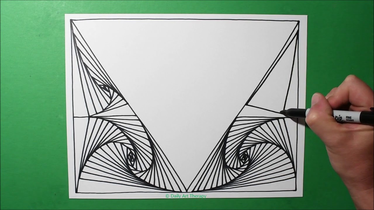 Daily Line Illusion #280 / Cosmic Wormholes 3D Pattern / Satisfying ...