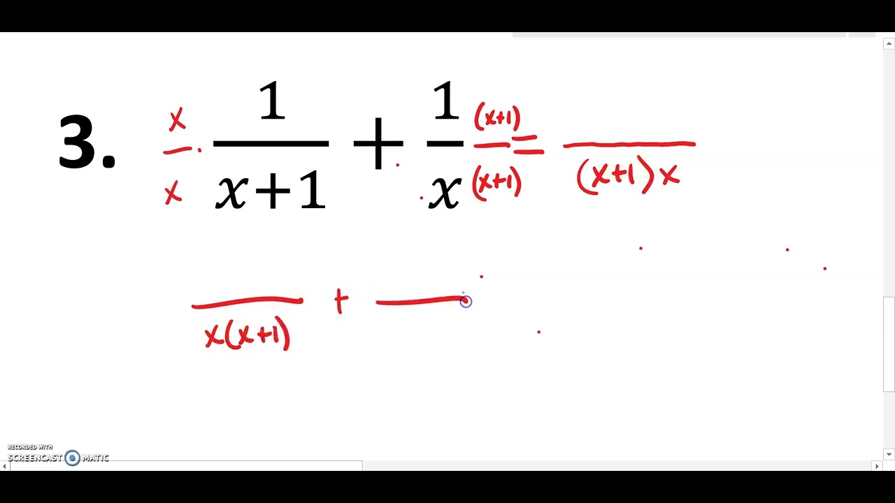 Combining Rational Expressions - YouTube
