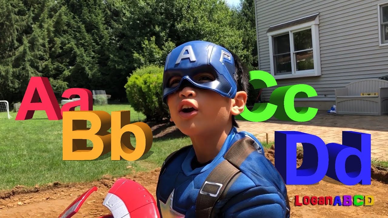 Pretend Play Captain America Learning ABC Letter Alphabets - YouTube