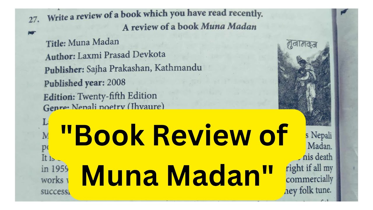 write a review of book which you have read recently? | book Review of muna madan | class 12 ...