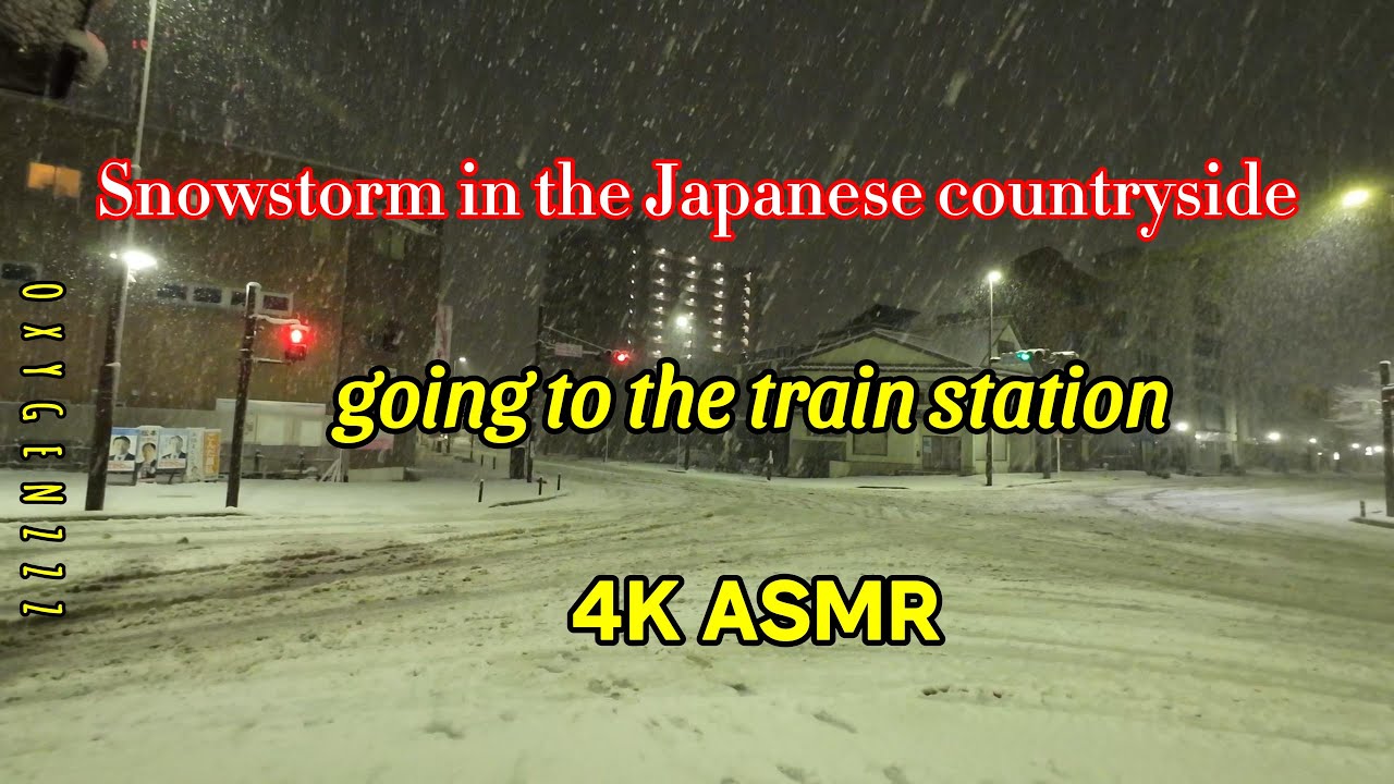Walking in Japan 4K/ Snowstorm in the Japanese countryside - Journeys ...