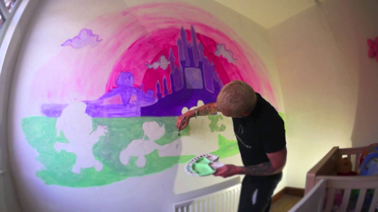 David Yarnell ART Disney mural time lapse video - YouTube