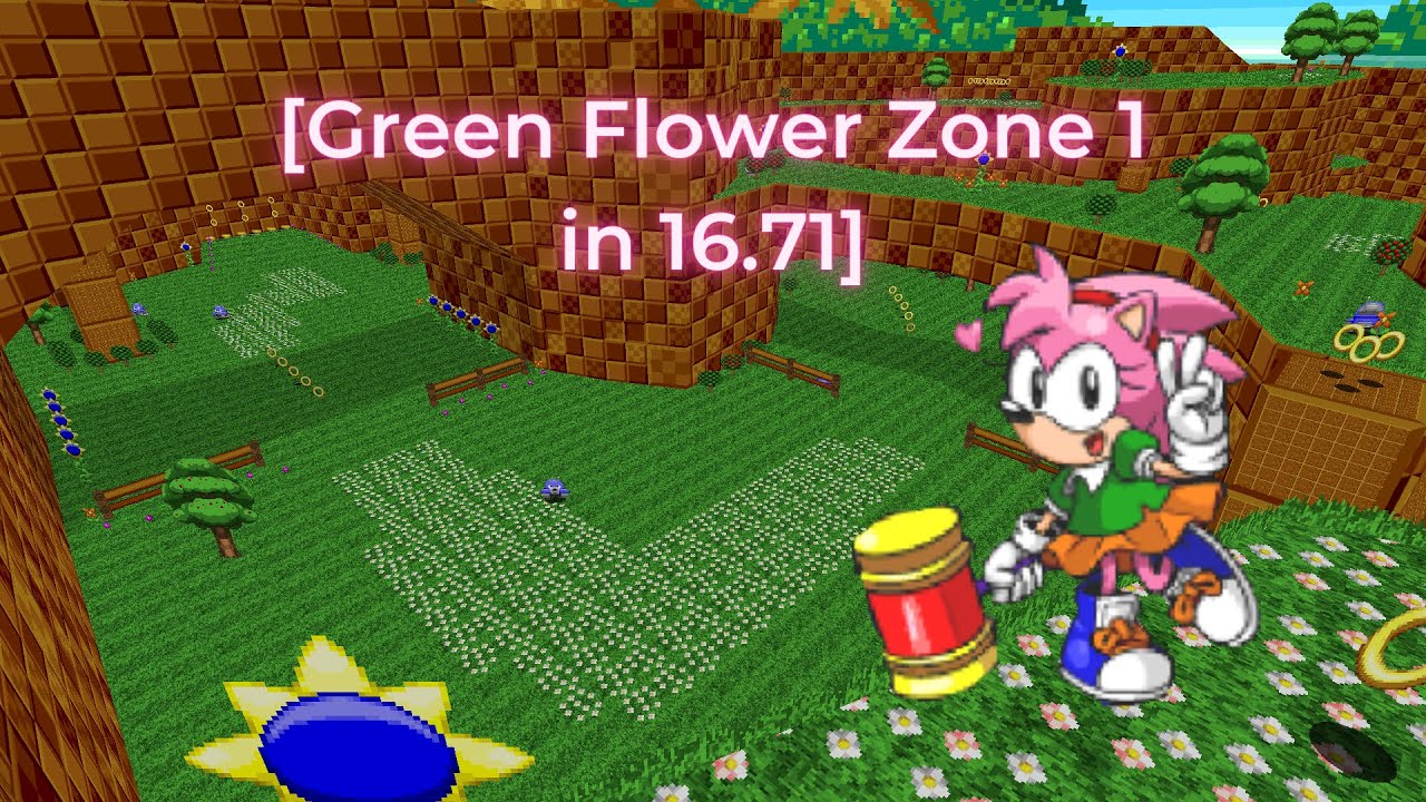 SRB2: Green Flower Zone 1 Amy in 16.71! [Version 2.2.10] - YouTube