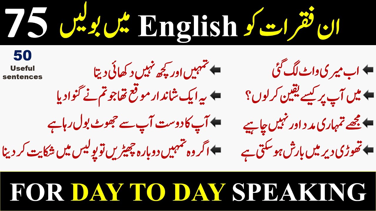 50 Basic sentences for daily use | English Speaking Practice| Learn ...