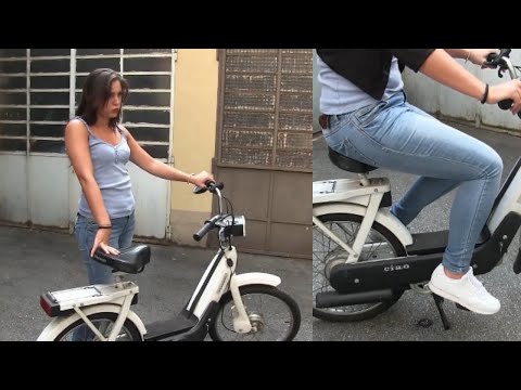 ⚡️ Code 426 ◾ Lift to the trainstation with the Piaggio Ciao - Miss Iris ◾ Pedal Vamp Pedal Pumping