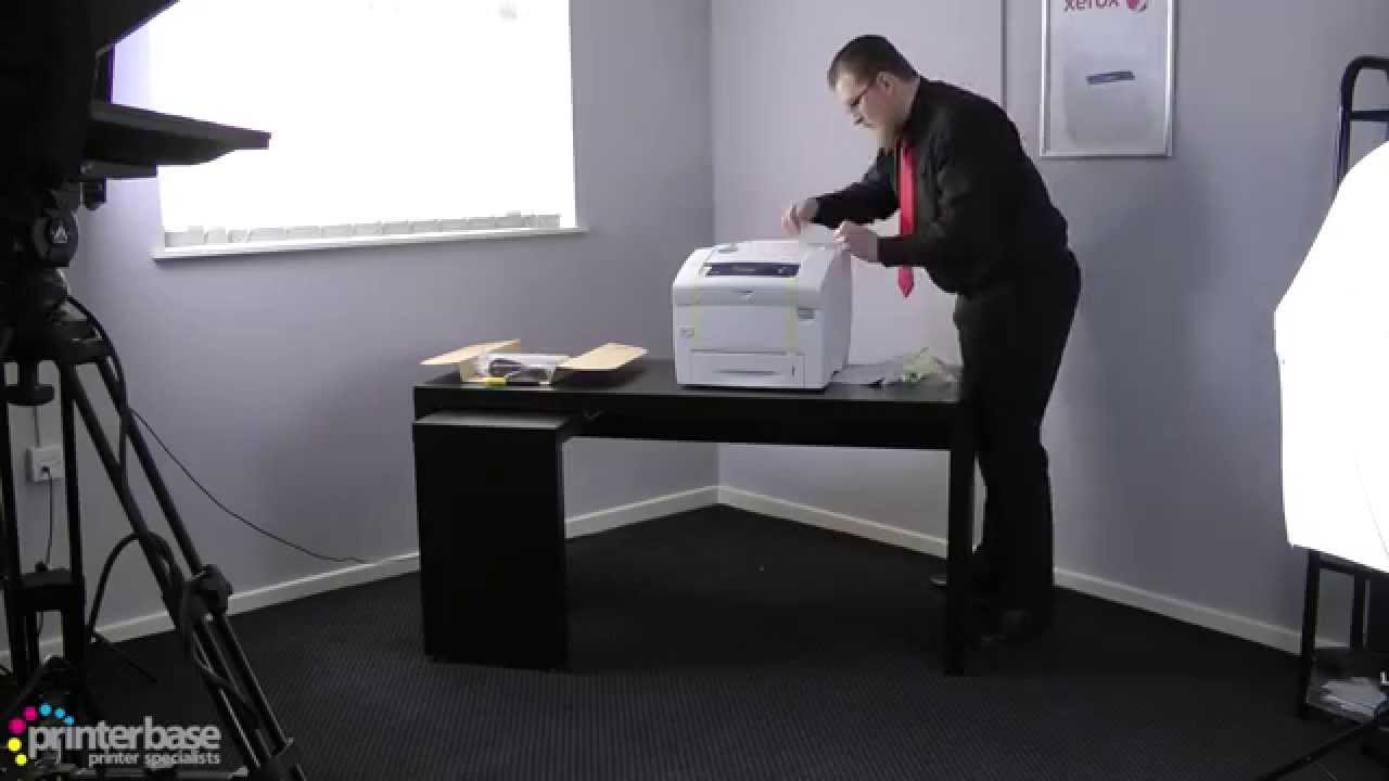 Xerox ColorQube 8580 Solid Ink Printer Unboxing - YouTube