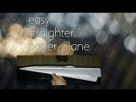 How to make straighter paper plane - YouTube