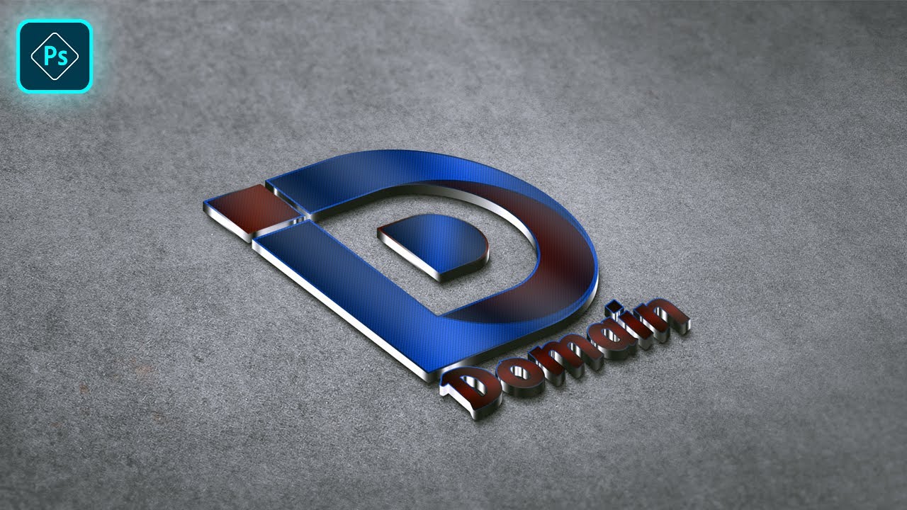 D Letter Logo Design in Photoshop - YouTube