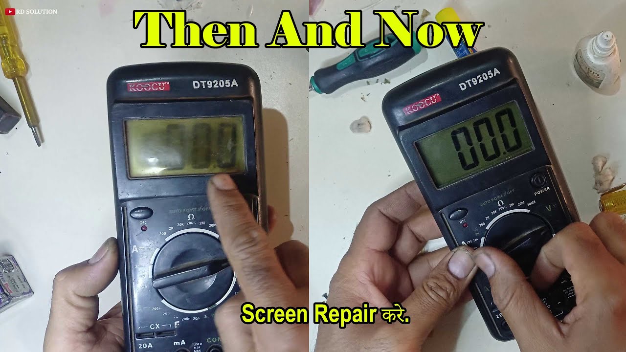 How To Repair LCD Dark Display | Multimeter LCD Screen repair करे ...