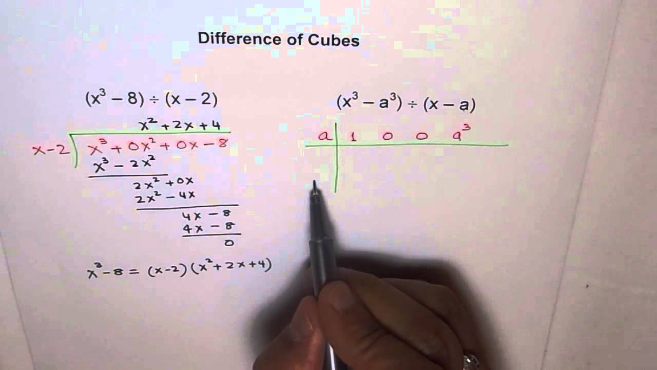 Difference Of Cubes - YouTube