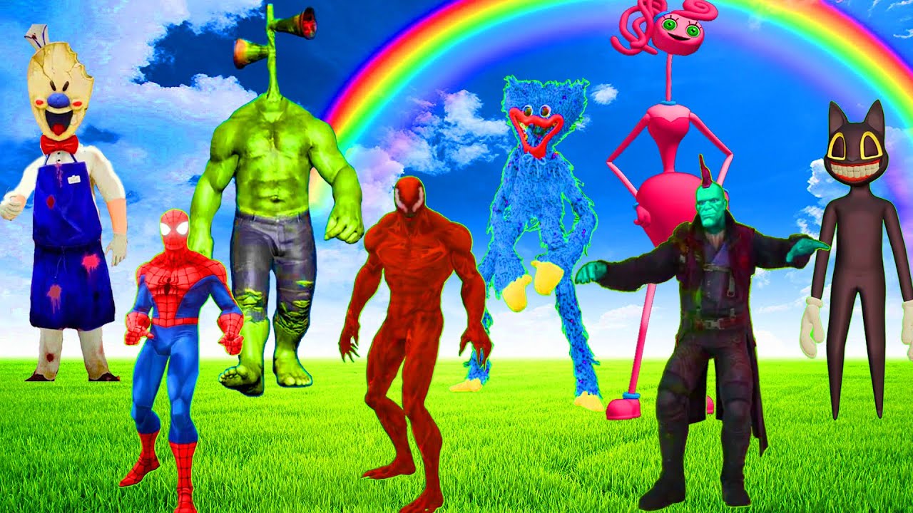 Siren head VS Cartoon Cat Hulk Enderman Mommy long legs Ice cream man ...