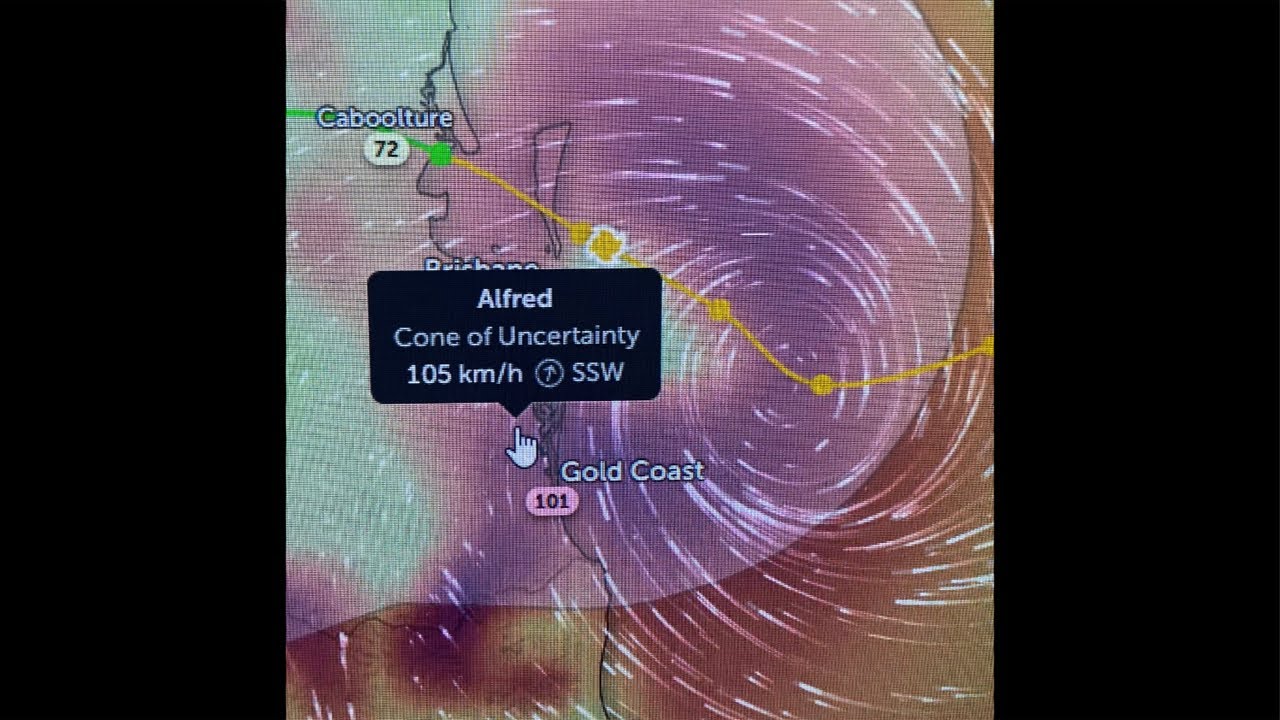 PT1 Tropical cyclone Alfred from logan to gold coast live - YouTube