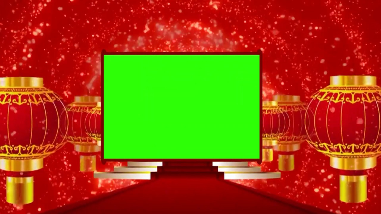 Red Animation Background With Green Key Effects | Green Screen Video ...