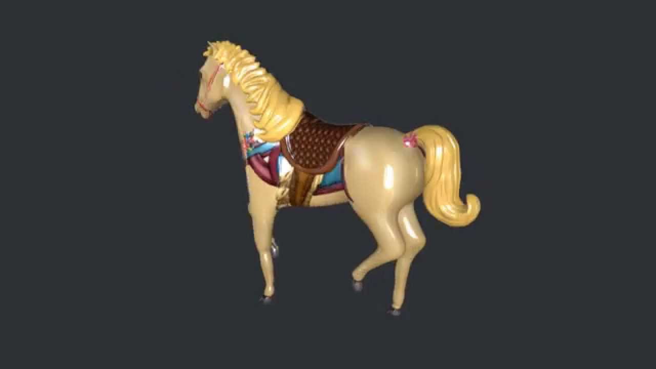 3D sculpt of a carousel horse with textures. - YouTube