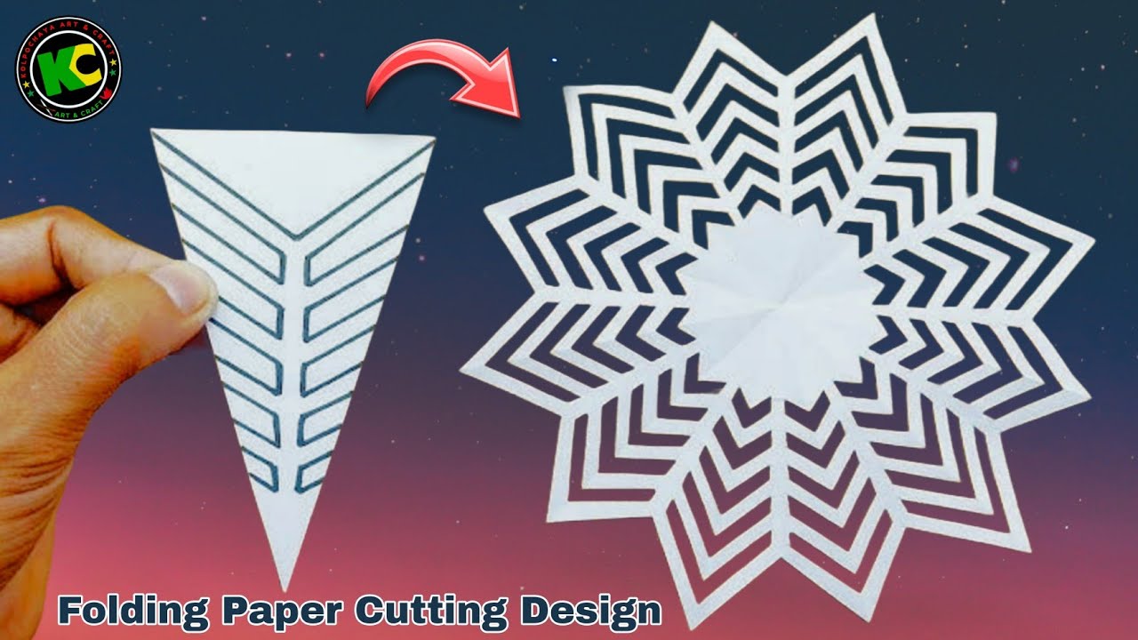Folding Paper Cutting Design | Easy DIY Paper Art for Beginners ️📝 ...
