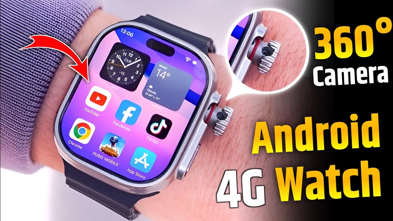 Best s12 Ultra 360° Rotating Camera 4g Android AMOLED Smart Watch ...