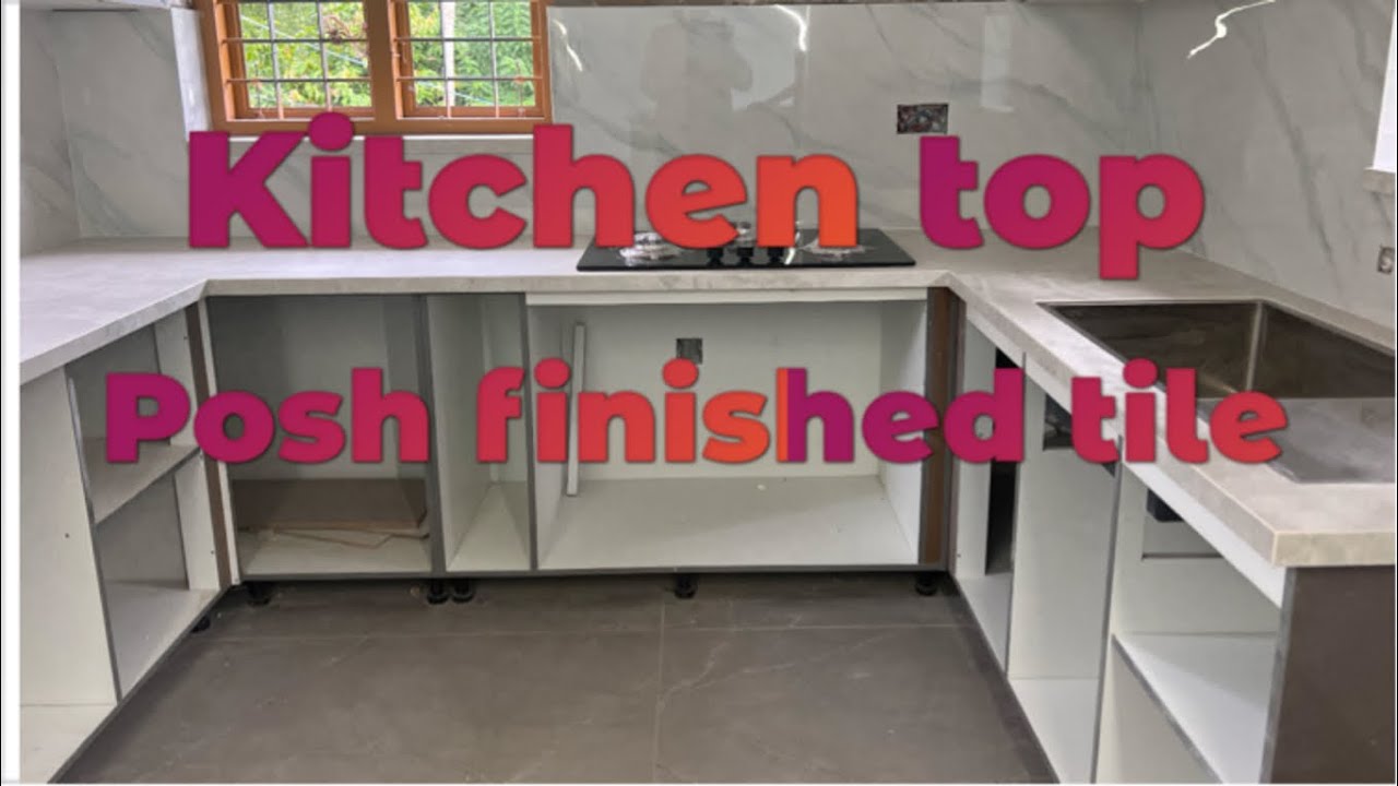 Posh finish tiles kitchen top wash basin @Systematicflooringideasz ...