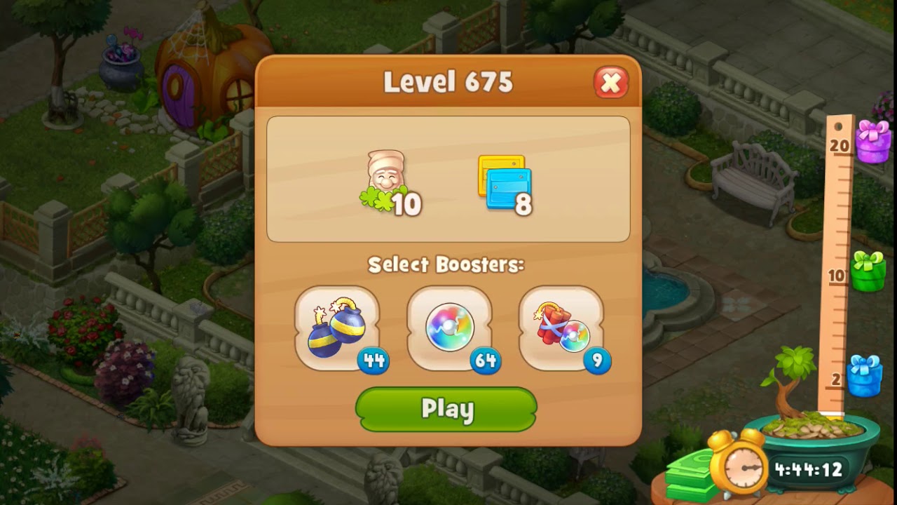 Gardenscapes Level 675 With No Boosters - YouTube