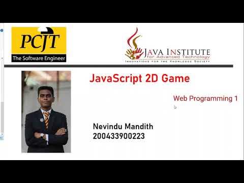 JavaScript 2D Game | Java Institute | Nevindu Mandith - YouTube